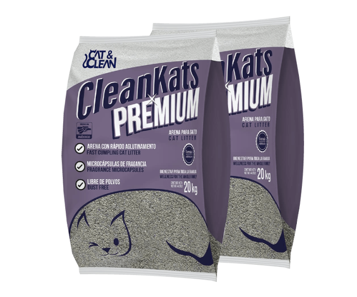 2 Bolsas CleanKats Premium 20kg c/u – Cat&Clean